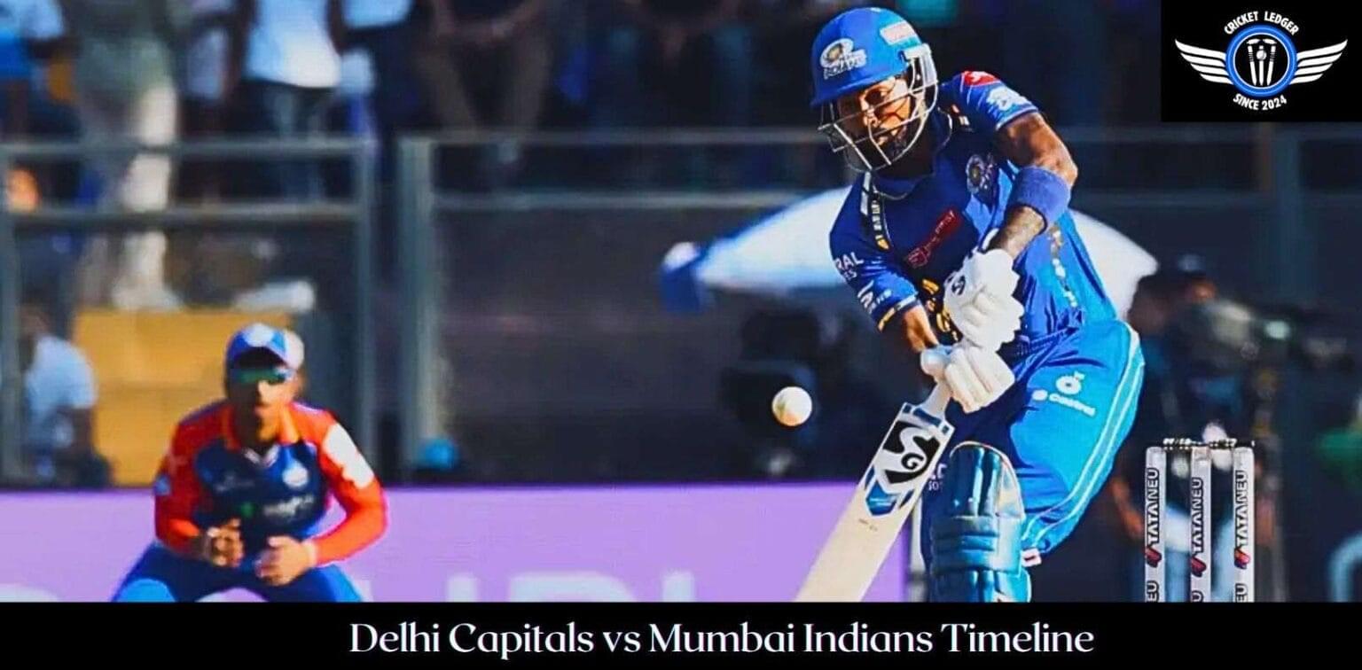 Delhi Capitals vs Mumbai Indians Timeline - CricketLedger
